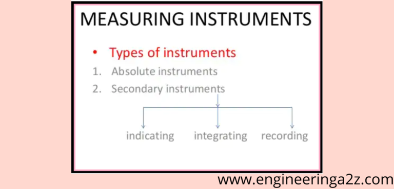 Classification of Measuring Instruments - Engineeringa2z